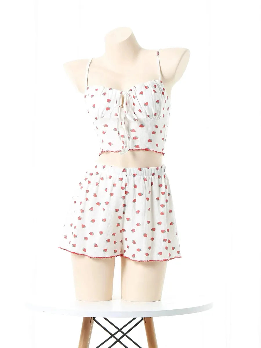 Alielnosirrah - 'Strawberries Punch' Coquette Rococo Core 2 Pcs Pjm Set ...