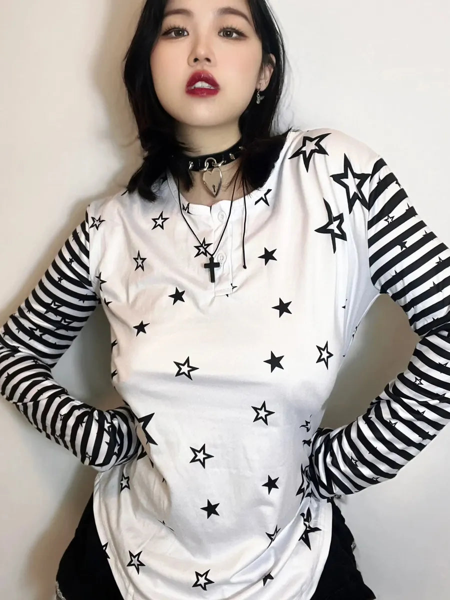 Alielnosirrah - 'Retro Star' Anime Girls EMO Star Top – AlielNosirrah